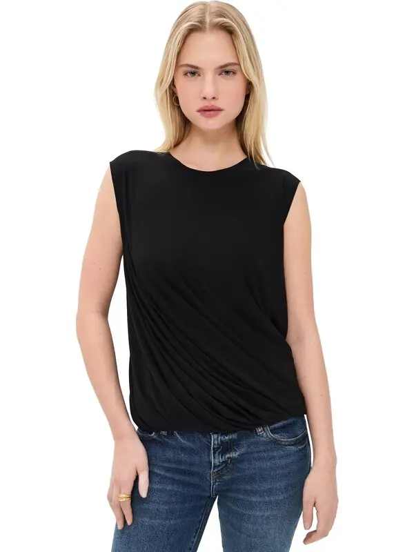 Norma Kamali Sleeveless Twist Top - Black