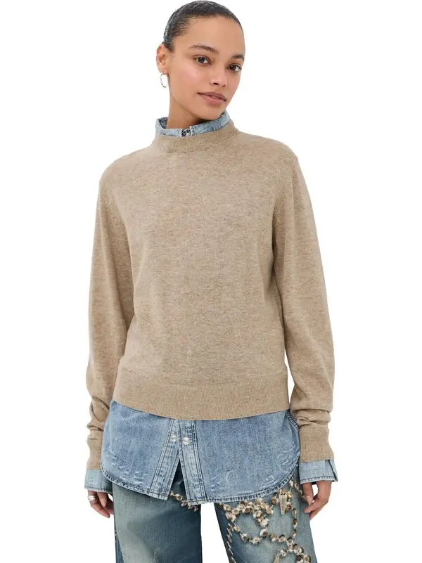Acne Studios Crewneck Wool Sweater - Beige