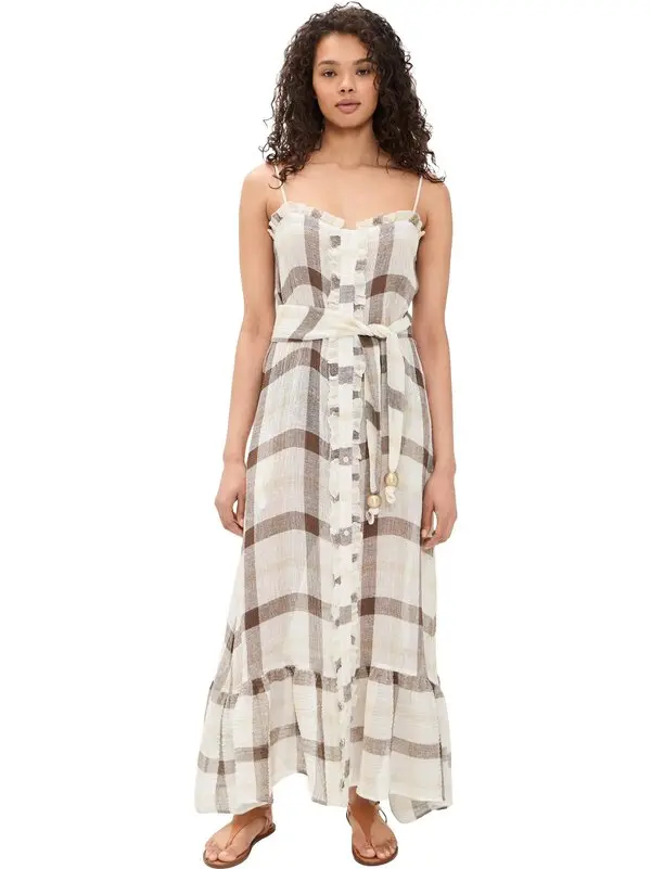 Lisa Marie Fernandez Ruffle Slip Maxi Dress - Wybwg