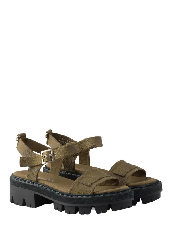 Prada Canvas Sandals - Green