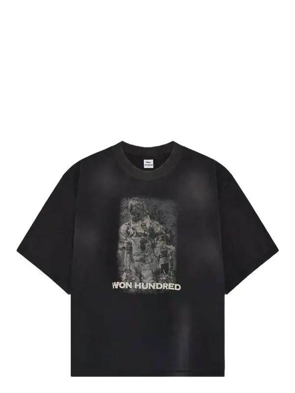 WON HUNDRED Houston Astro Printed T-shirt - Black
