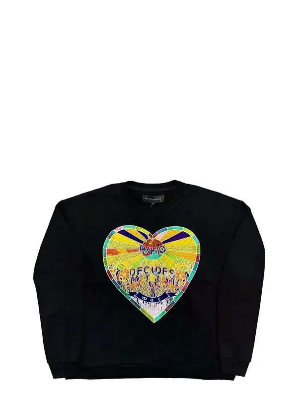 WHO DECIDES WAR BY EV BRAVADO Graphic-print Sweatshirt - Black