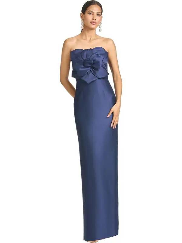 Sachin & Babi Sara Strapless Column Gown - Night Sky