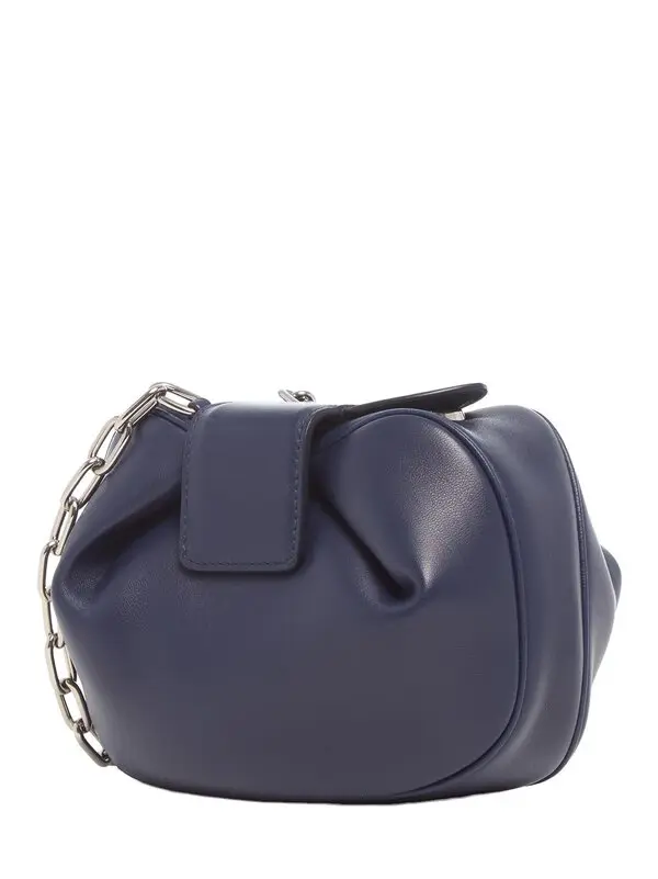 Gabriela Hearst Soft Demi Clutch With Chain - Electric Navy/cobalt
