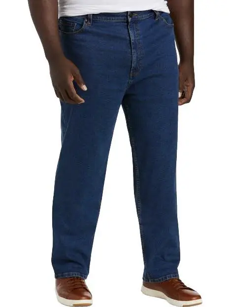 B+T ESSENTIALS Big & Tall Loose-fit Jeans - Medium Wash
