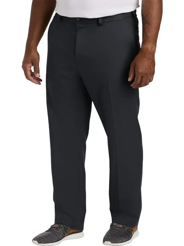 B+T ESSENTIALS Big & Tall Microfiber Dress Pants - Black