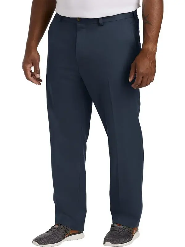 B+T ESSENTIALS Big & Tall Microfiber Dress Pants - Navy