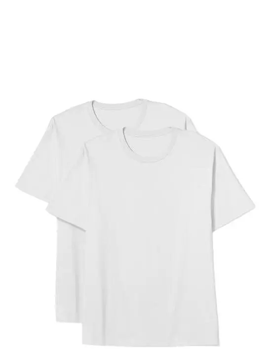 B+T ESSENTIALS Big & Tall 2-pk Tees - Bright White