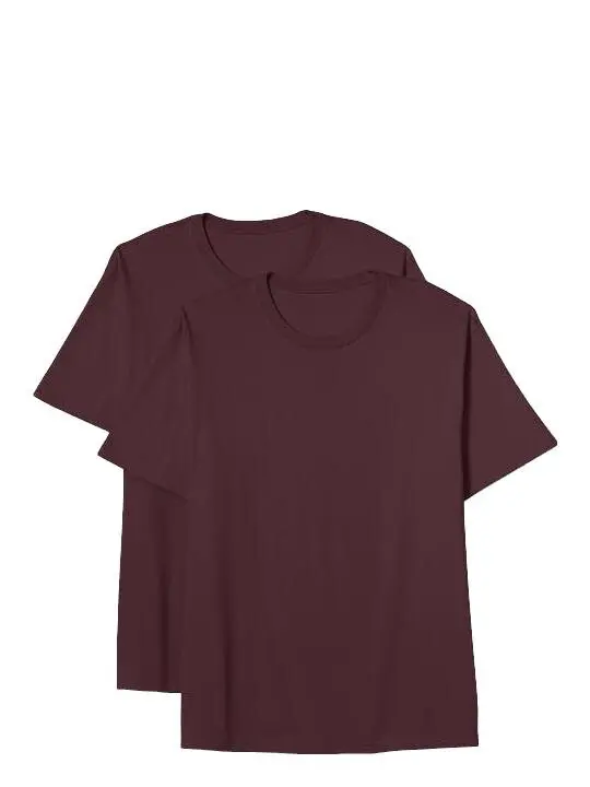 B+T ESSENTIALS Big & Tall 2-pk Tees - Burgundy