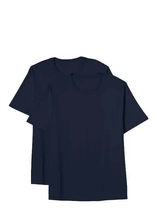 B+T ESSENTIALS Big & Tall 2-pk Tees - Total Eclipse