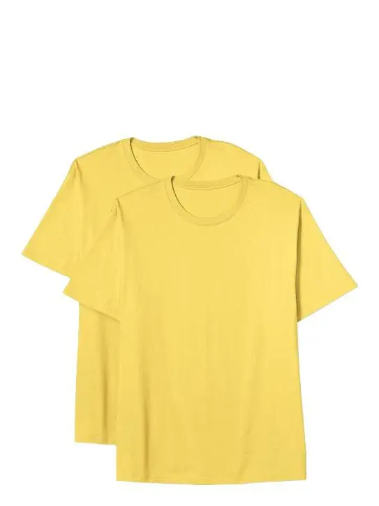 B+T ESSENTIALS Big & Tall 2-pk Tees - Yellow