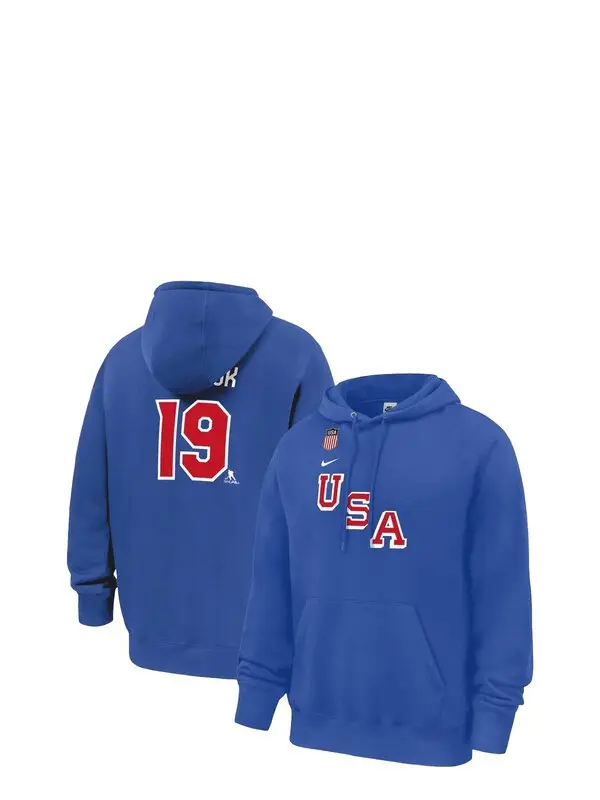 Nike Matthew Tkachuk Us Hockey 2026 Name & Number Hoodie - Royal