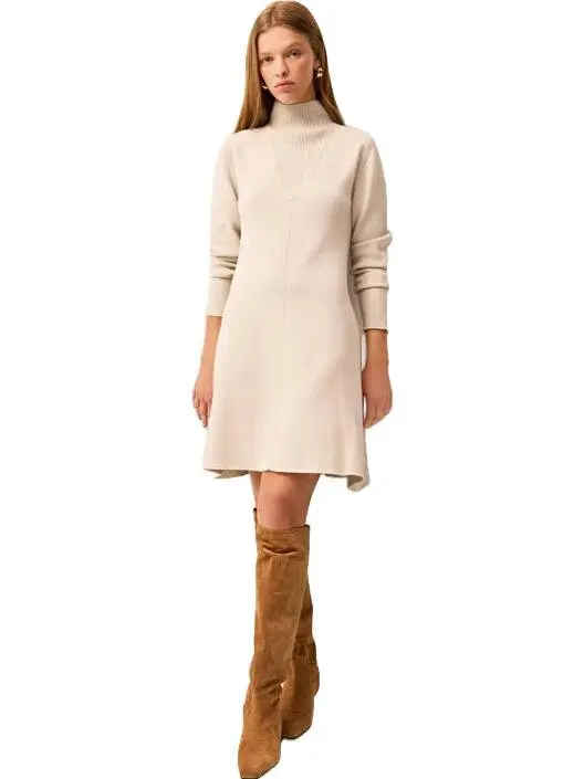 MARIE OLIVER Brantley Mock-neck Dress - Antarctica