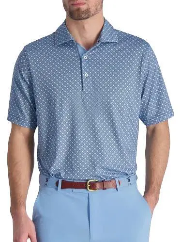 FAIRWAY & GREENE Francis Print Golf Polo - Marine