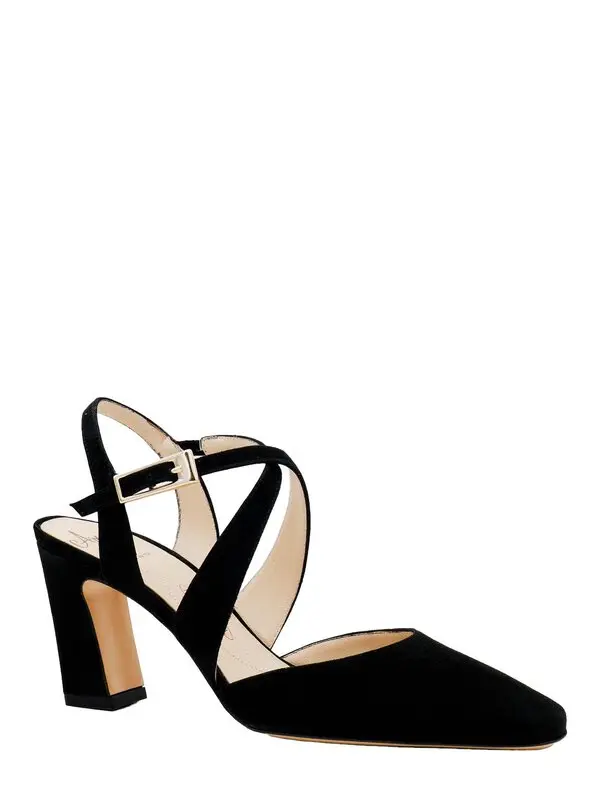 AMALFI BY RANGONI Fagiolo Ankle Strap Pump - Black Cashmere