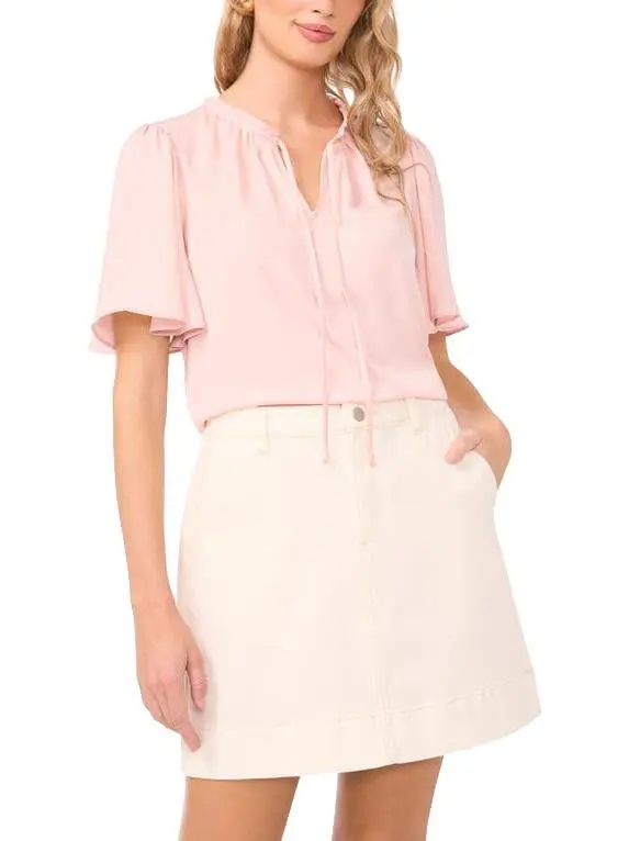 Vince Camuto Tie Neck Top - Sepia Rose