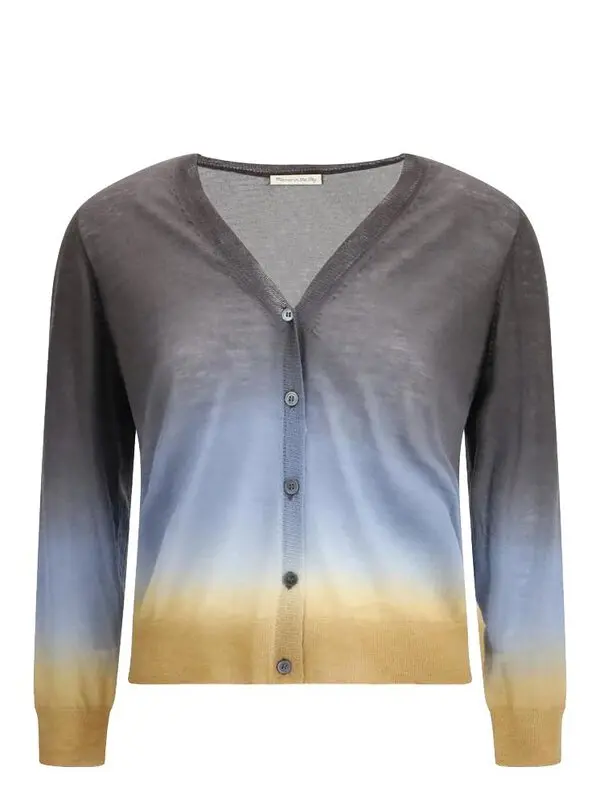 MIRROR IN THE SKY Surya Henley Cashmere Cardigan - Multicolour