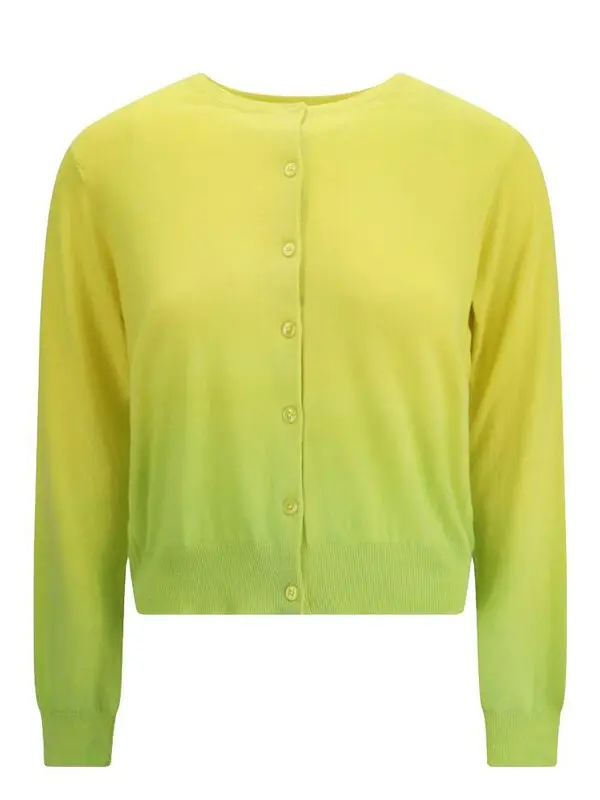 MIRROR IN THE SKY Brighton Ombré Cotton-cashmere Cardigan - Yellow