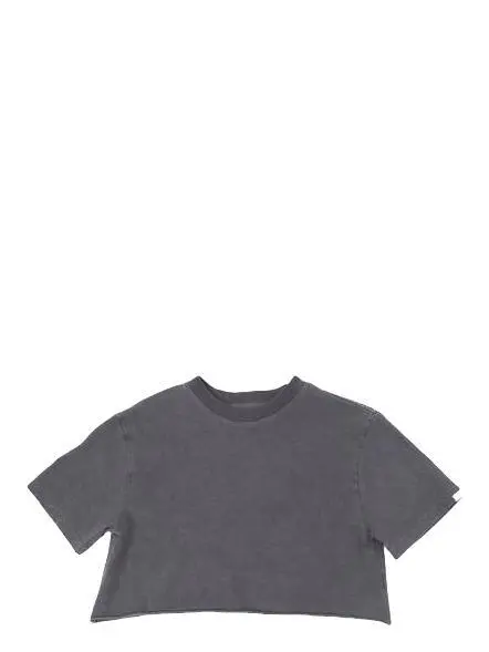 ARIKO Beach Crop Tee - Sea Grey