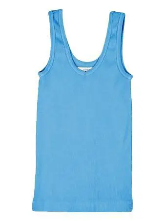 ARIKO Ribbed Cotton Tank - Blue-wave