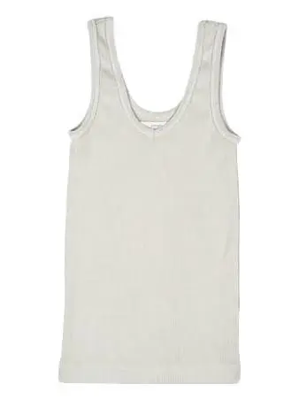ARIKO Ribbed Cotton Tank - Sandstone