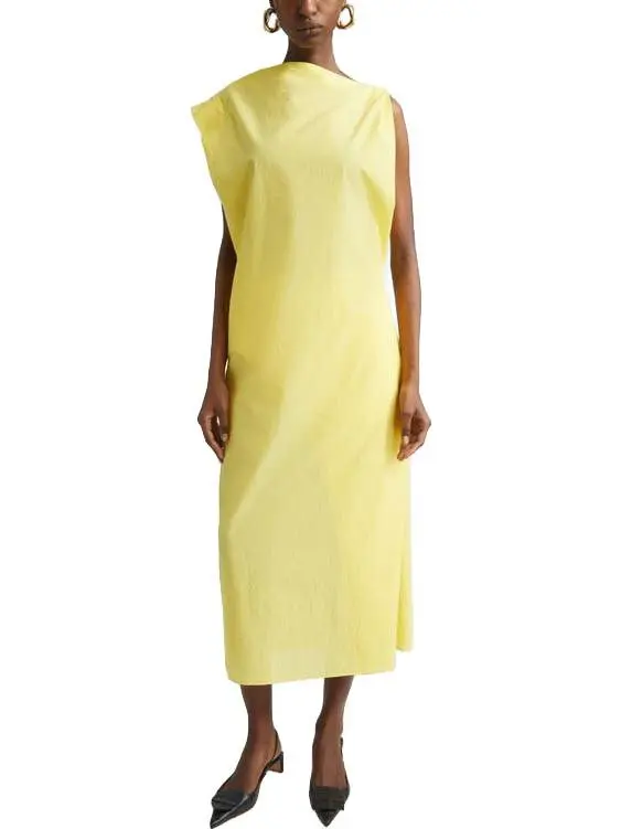 Jacquemus La Robe Drap Asymmetric Midi Dress - Yellow