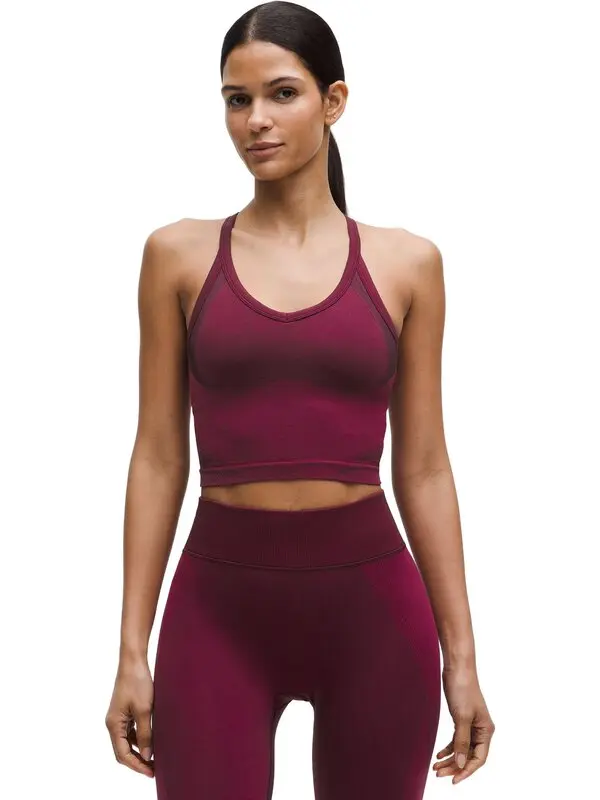 Lululemon Get Low Cross-back Training Tank Top - Berry Rumble/black Plum