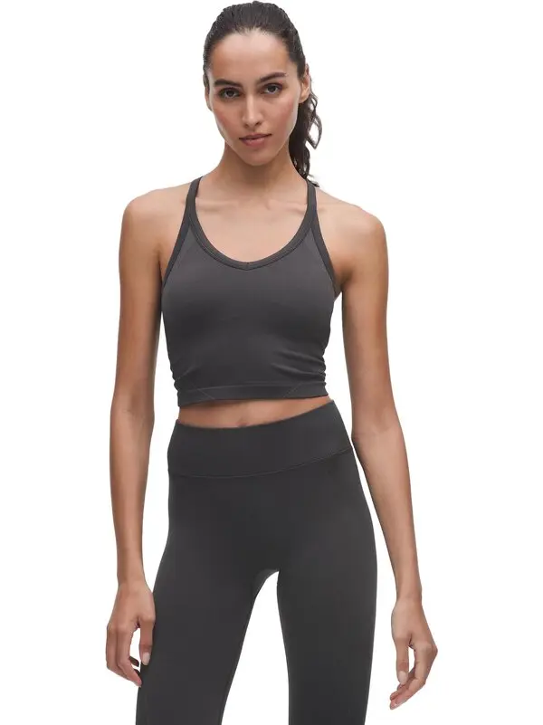 Lululemon Get Low Cross-back Training Tank Top - Black/graphite Grey