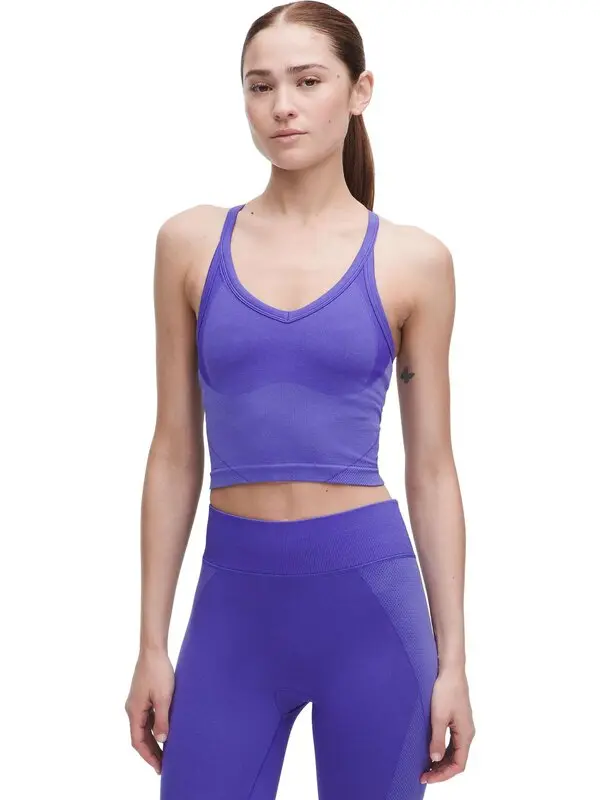 Lululemon Get Low Cross-back Training Tank Top - Metallic Marine/super Purple Tone