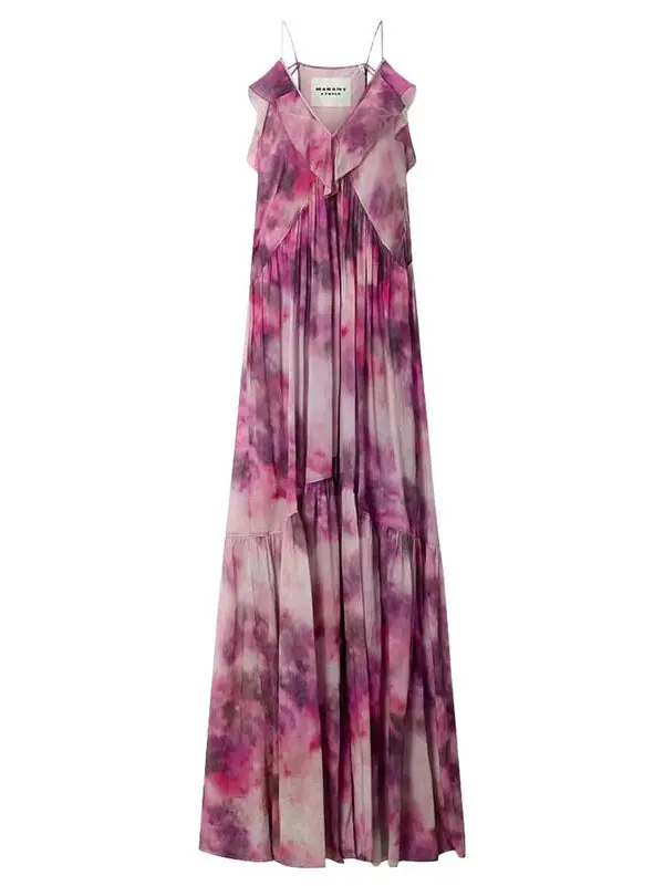 MARANT ETOILE Vasmila Ruffled Maxi Dress - Purple