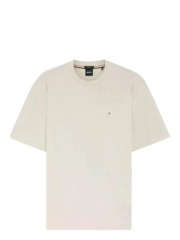 BOSS Logo Appliqué T-shirt - Neutrals