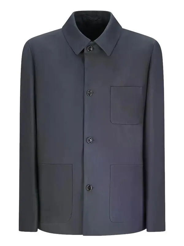 LARDINI Pocket Shirt Jacket - Grey