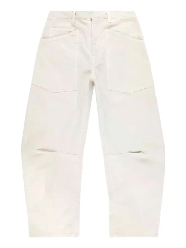 NILI LOTAN Shon Patch-pocket Corduroy Trousers - Neutrals