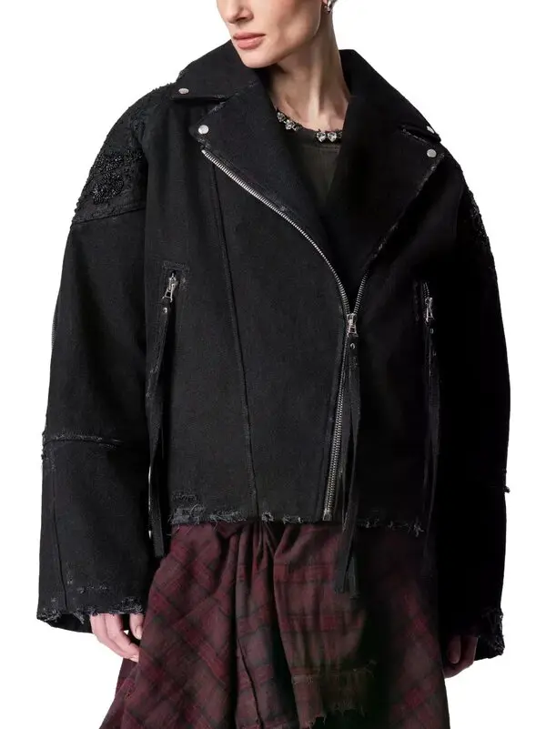 ARTICLE TEN Embroidered Jacket - Black