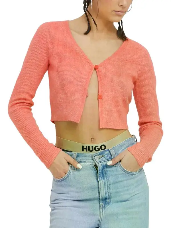 Hugo Button-up Cardigan - Orange