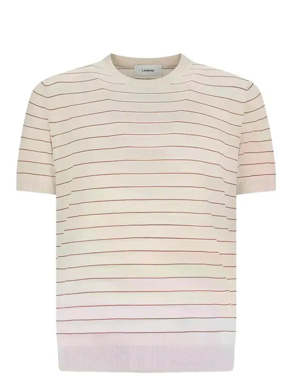 LARDINI Striped T-shirt - Neutrals