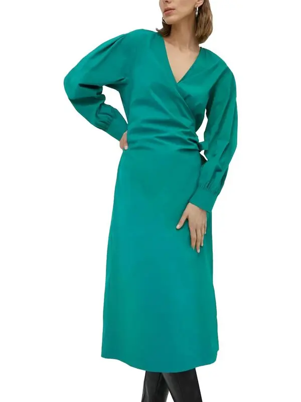 Day Birger Et Mikkelsen V-neck Midi Wrap Dress - Green