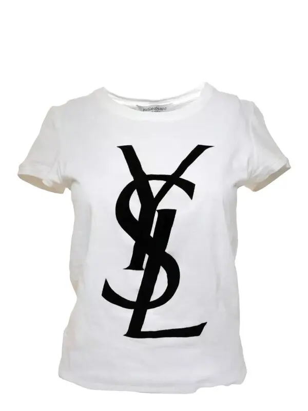 Saint Laurent Logo-detail T-shirt - White