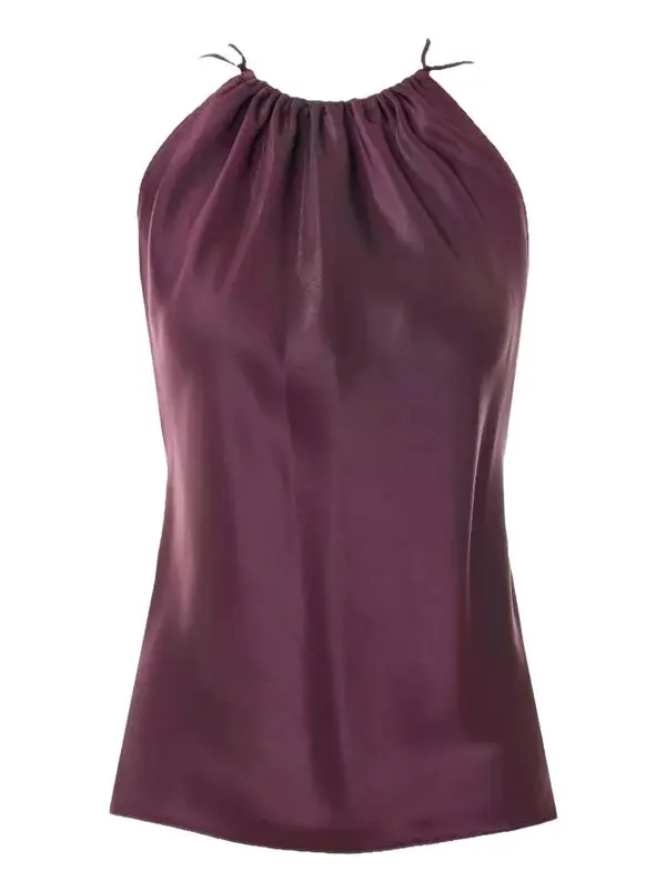 Pinko Gathered Sleeveless Top - Purple
