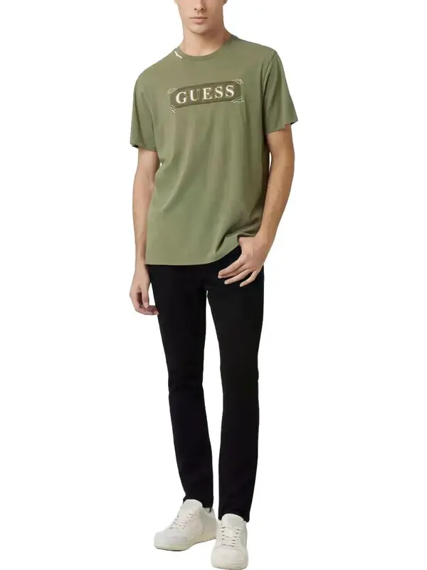 Guess Chris Logo-patch Jeans - Black