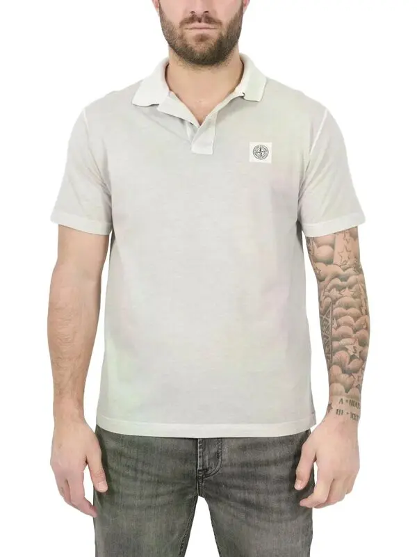 Stone Island Logo-patch Polo Shirt - Grey