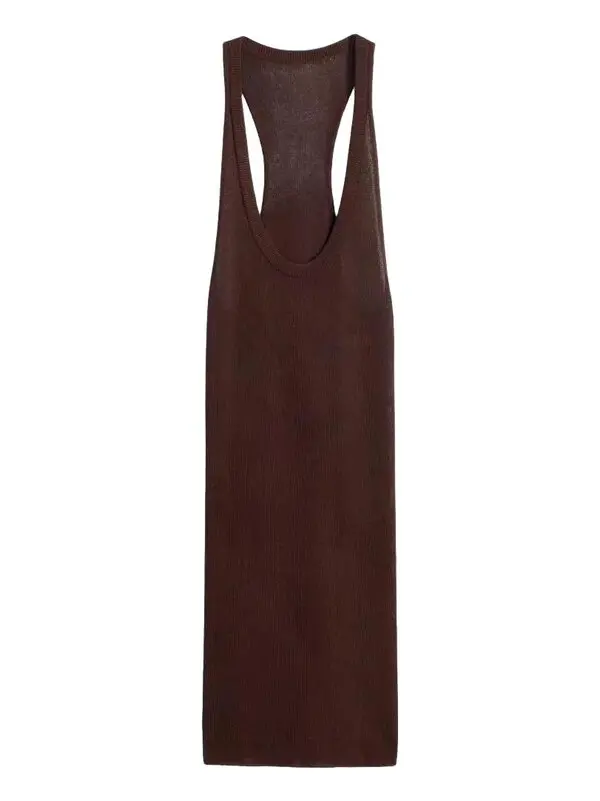LEMAIRE Racerback Tank Mini Dress - Brown