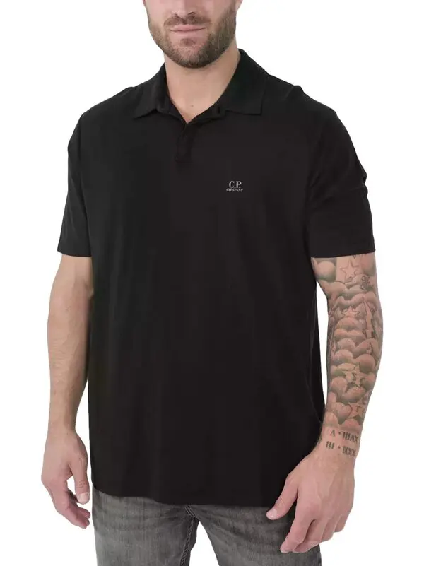 C.P. COMPANY Logo Polo Shirt - Black