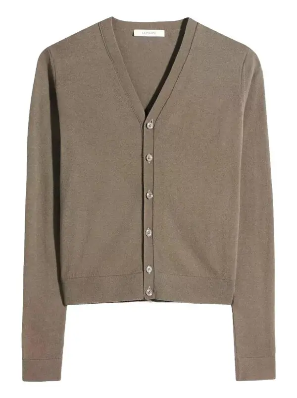 LEMAIRE Buttoned V-neck Cardigan - Brown