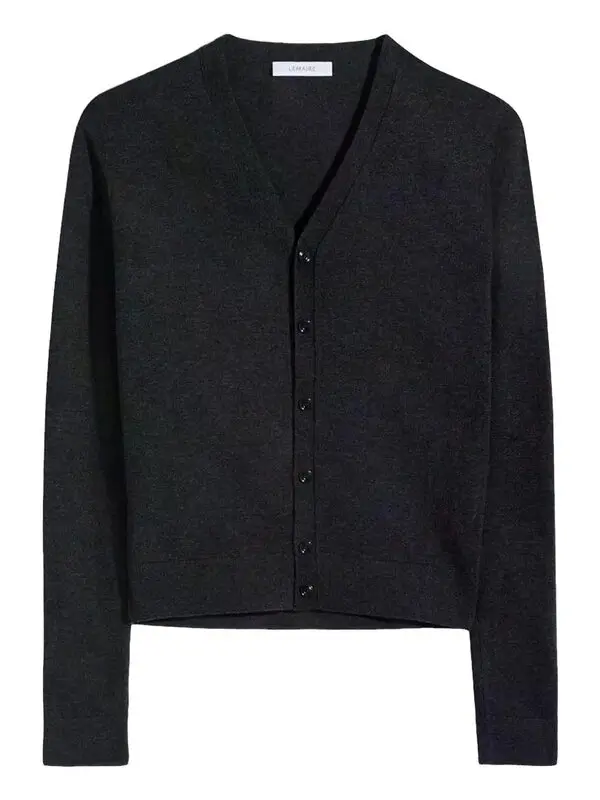 LEMAIRE V-neck Buttoned Cardigan - Grey