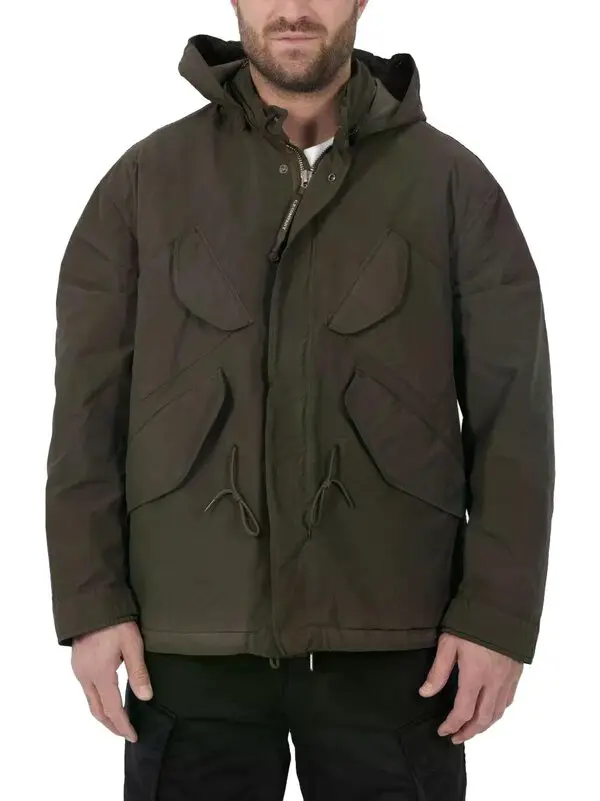 C.P. COMPANY Zip Fastening Hooded Jacket - Brown