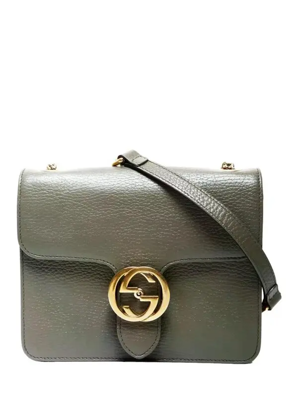Gucci Interlocking G Chain Shoulder Bag - Grey