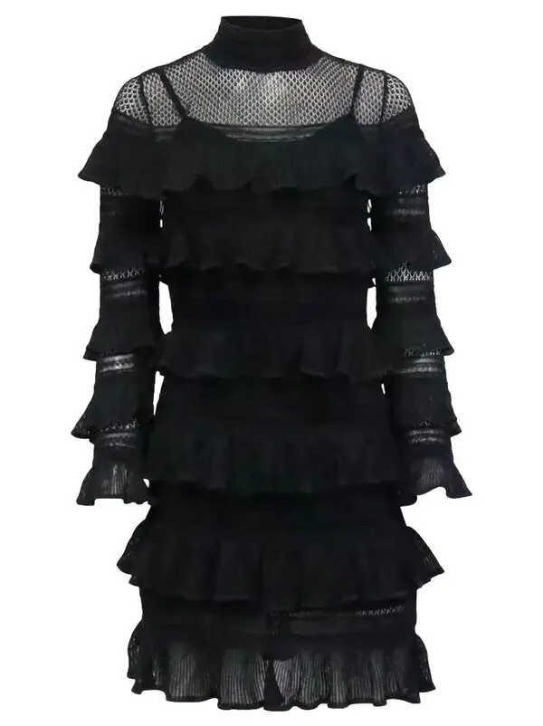 Zimmermann Tiered Ruffles Mini Dress - Black