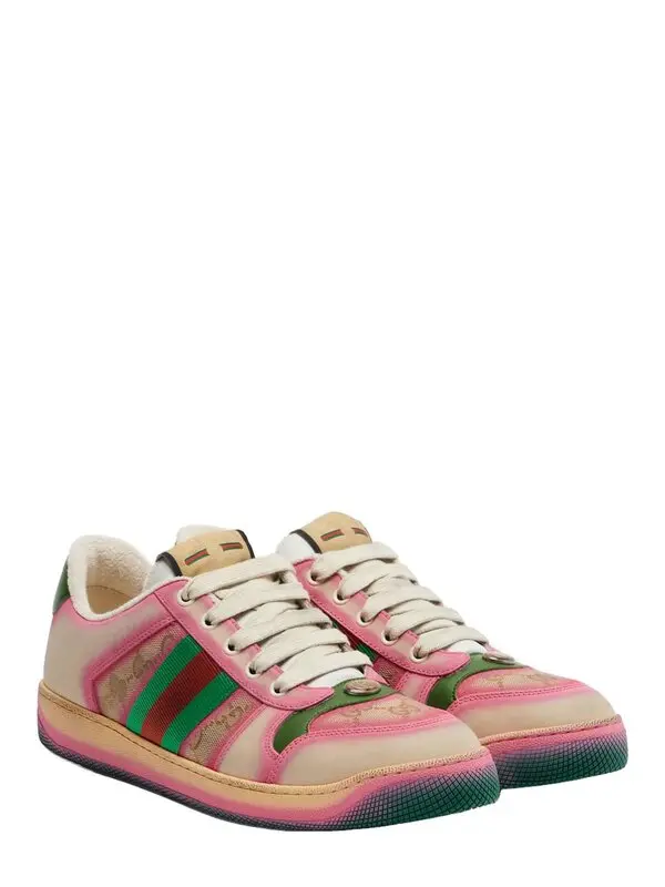 Gucci Screener Leather Sneakers - Multicoloured
