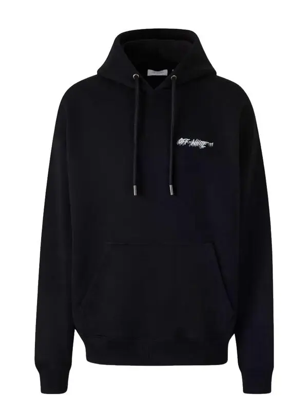 Off-White Logo-print Hoodie - Black
